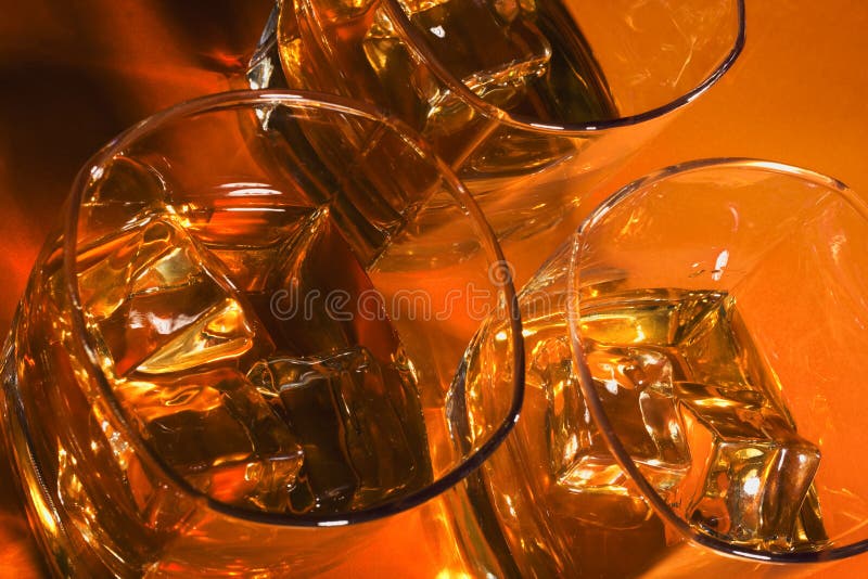 Scotch on the rocks stock image. Image of close, distilled - 6954189