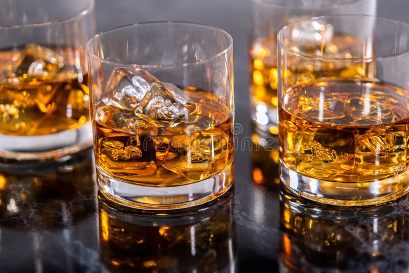 Scotch on the rocks stock photo. Image of whiskey, drink - 255878350
