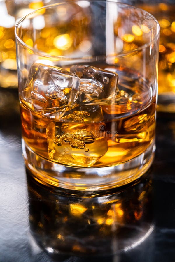 Scotch on the rocks stock image. Image of whiskey, marble - 278421321
