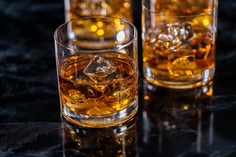 Scotch on the rocks stock photo. Image of drink, stone - 290089924