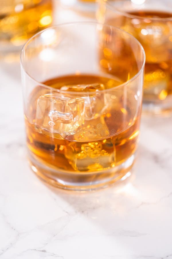 Scotch on the rocks stock image. Image of drink, alcohol - 255876397