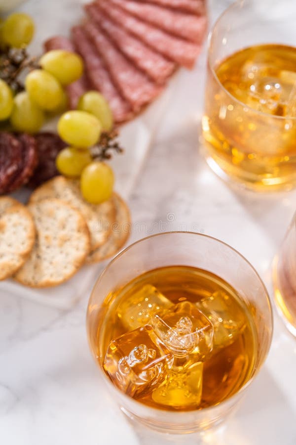 Scotch on the rocks stock photo. Image of glass, serving - 261165142