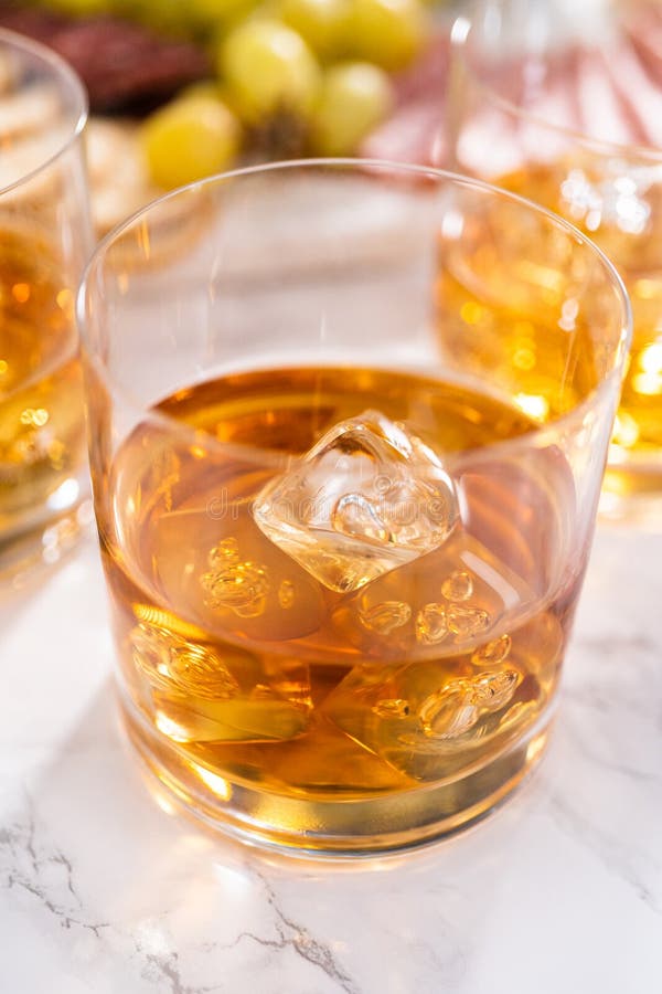 Scotch on the rocks stock photo. Image of stylish, marble - 273237428