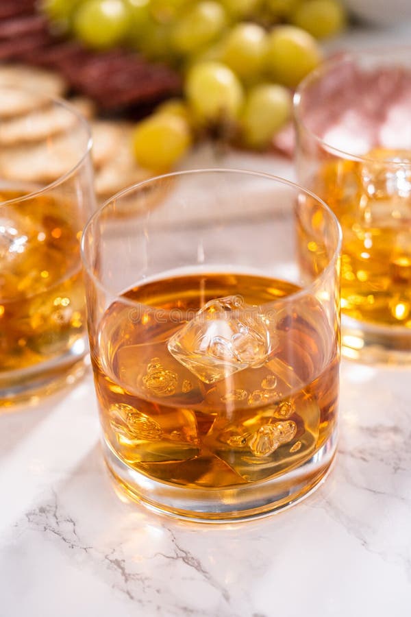 Scotch on the rocks stock image. Image of alcohol, cold - 273237635