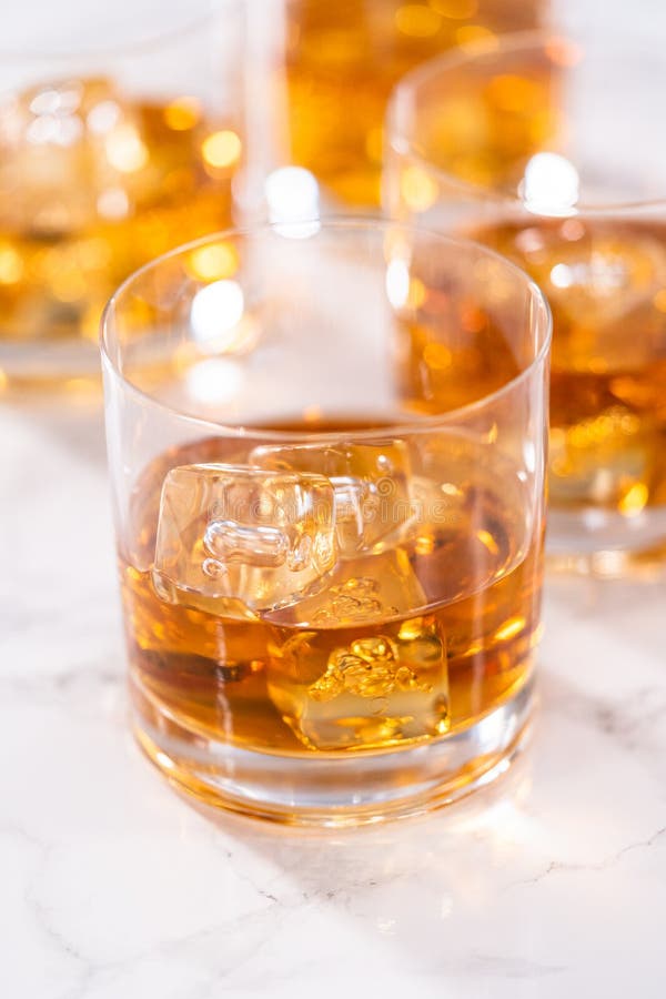 Scotch on the rocks stock image. Image of whiskey, drink - 282566055