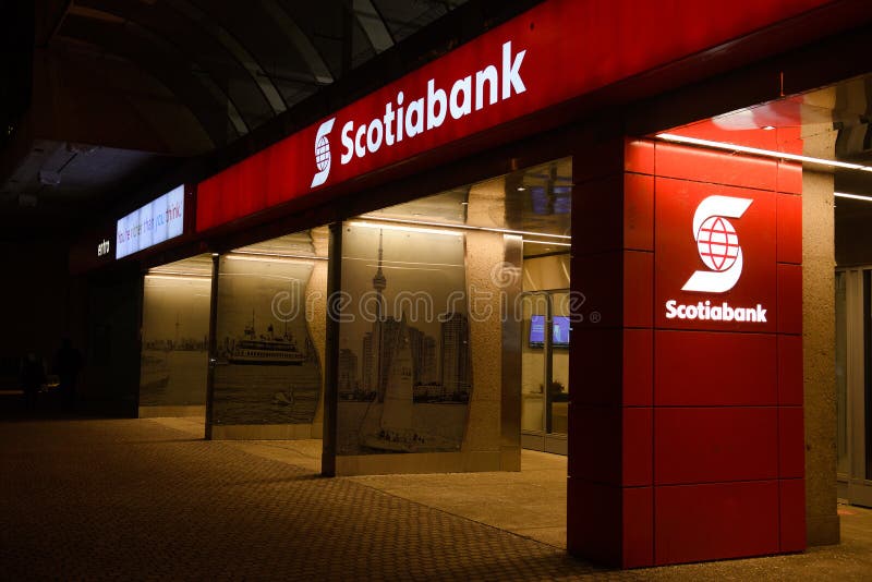 Scotiabank sign in Toronto editorial photography. Image of scotiabank ...