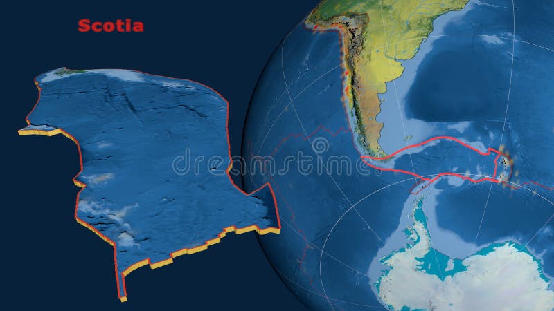 Scotian Plate Described and Presented - Topographic Stock Illustration ...
