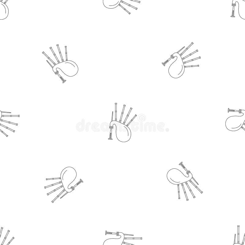 Scotland Bagpipes Pattern Seamless Vector Stock Vector - Illustration ...