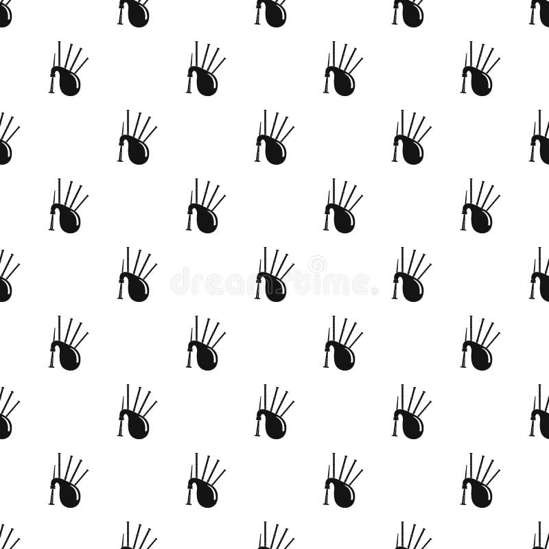 Scotland Bagpipes Pattern Seamless Vector Stock Vector - Illustration ...
