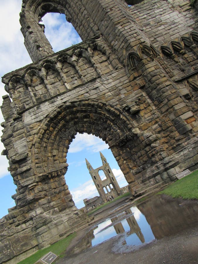 A castle reflection stock image. Image of brick, stone - 108987521