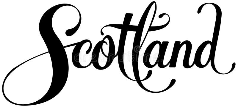 Scotland - Custom Calligraphy Text Stock Vector - Illustration of swirl ...