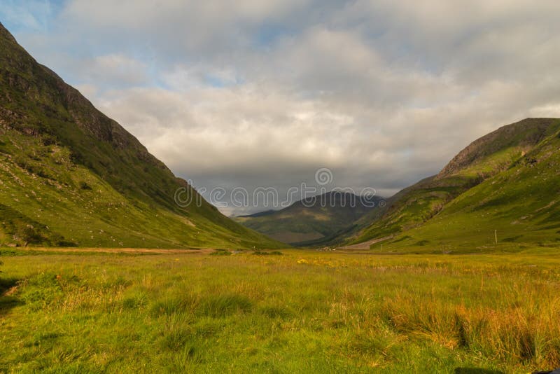 Scotland Driving To Glencoe Valley Viewpoint Stock Photo - Image of ...