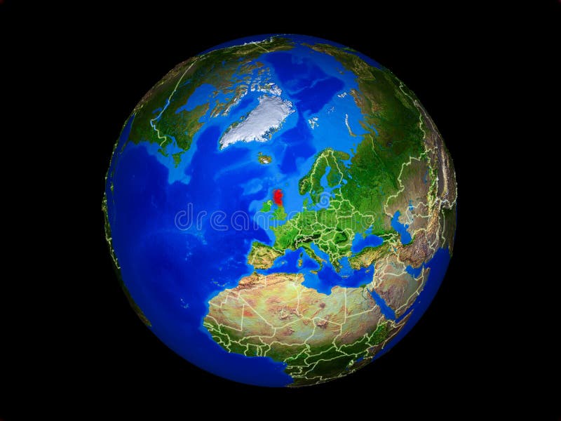 Scotland on Earth from Space Stock Image - Image of highlighted ...