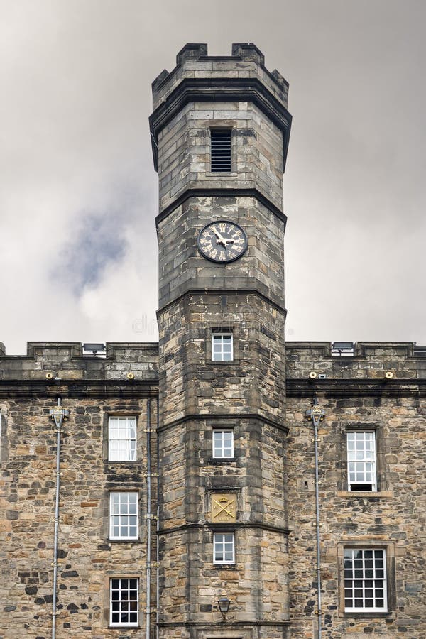 Scotland Edinburgh Clock Tower Iconic Structure Castle Stock Photos ...