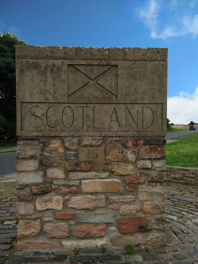Scotland and England Border Stone Stock Image - Image of scotland ...