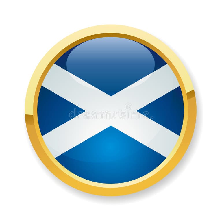 Scotland flag button stock vector. Illustration of logo - 7887510