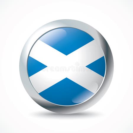 Scotland flag button stock vector. Illustration of shape - 125167624