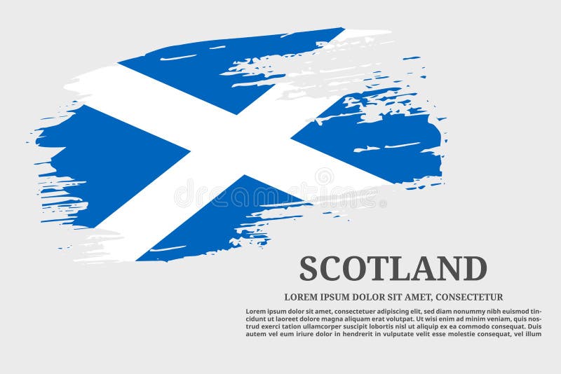 Scotland Flag Grunge Brush and Poster, Vector Stock Vector ...