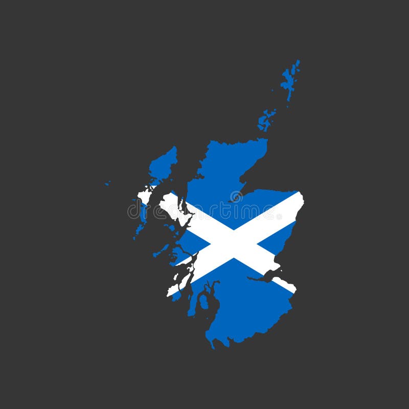 Scotland flag and map stock vector. Illustration of silhouette - 98846833