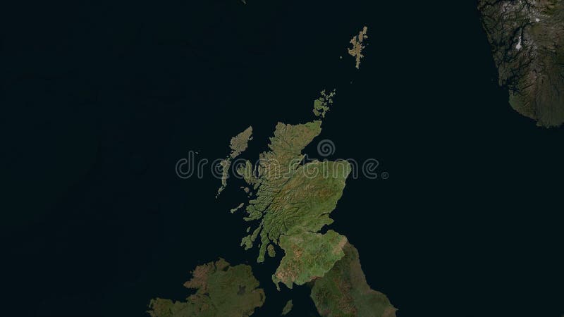 Scotland - Great Britain Highlighted. Low-res Satellite Stock ...