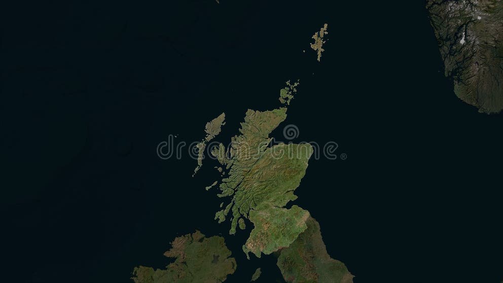 Scotland - Great Britain Highlighted. Low-res Satellite Stock ...