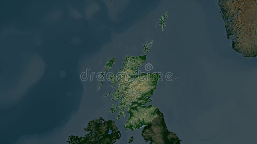Scotland - Great Britain Highlighted. Physical Stock Illustration ...
