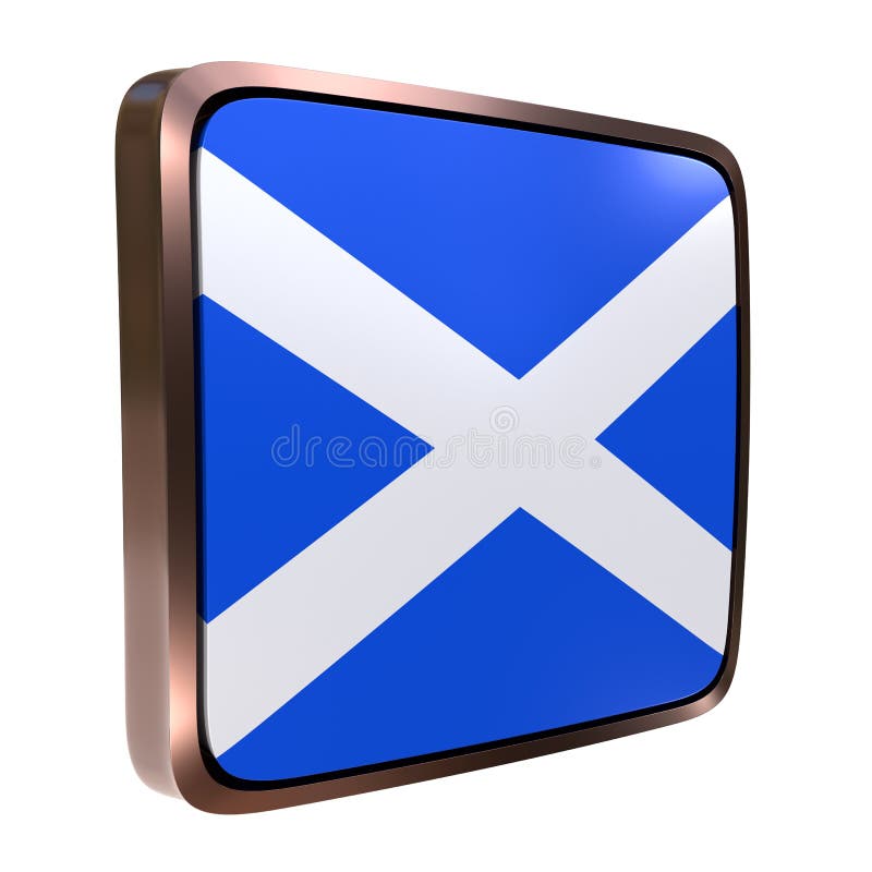 Scotland icon flag stock illustration. Illustration of plate - 112179655