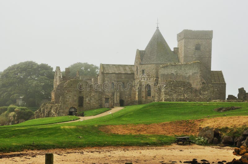 Scotland Inchcolm Island Abbey Stock Photo - Image of spiritual ...