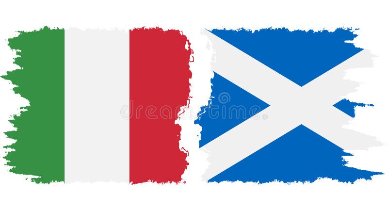Scotland and Italy Grunge Flags Connection Vector Stock Vector ...