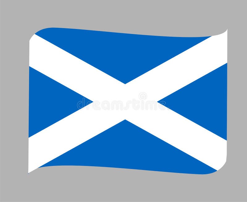 Scotland Flag National Europe Emblem Ribbon Icon Stock Vector ...