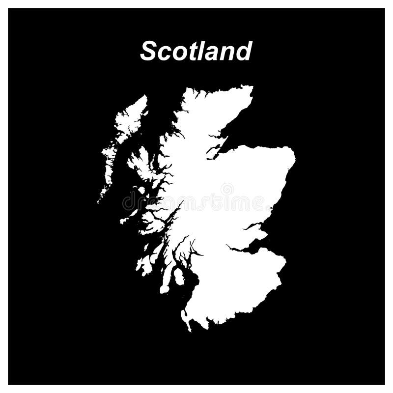 Scotland map design stock illustration. Illustration of silhouette ...