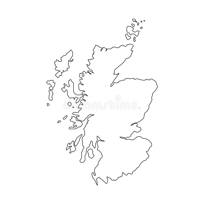 Scotland map icon stock illustration. Illustration of contour - 349415261