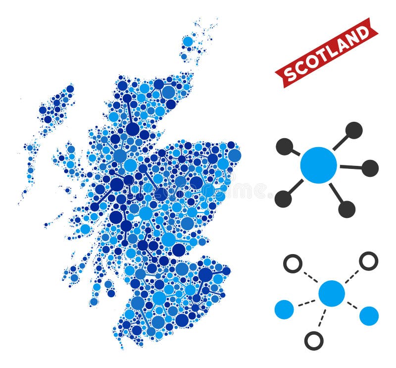 Dot Scotland Map stock vector. Illustration of grey - 122245424