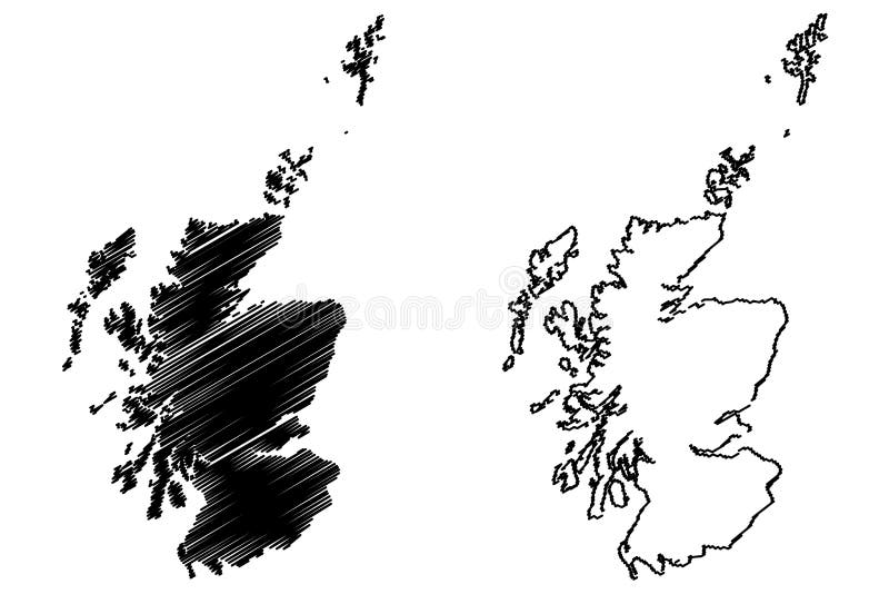 Scotland map vector stock vector. Illustration of drawing - 100143163