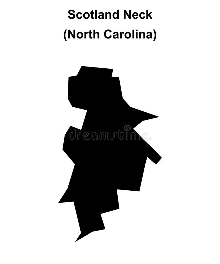 Scotland Neck outline map stock vector. Illustration of administrative ...