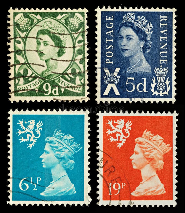 Postage Stamps Britain Queen Victoria Editorial Stock Photo - Image of ...