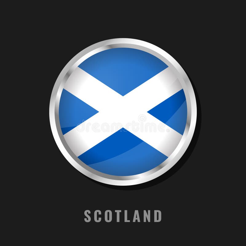 Scotland Round Framed National Flag. Circular Glossy Flag of Scotland ...