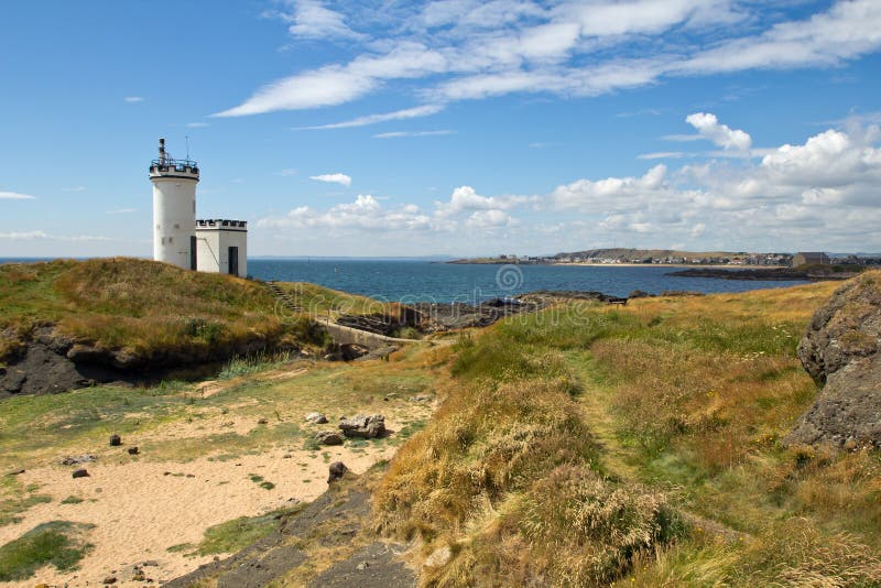 Scotland, Ruby Bay, Lighthouse Stock Photo - Image of lonely, building ...