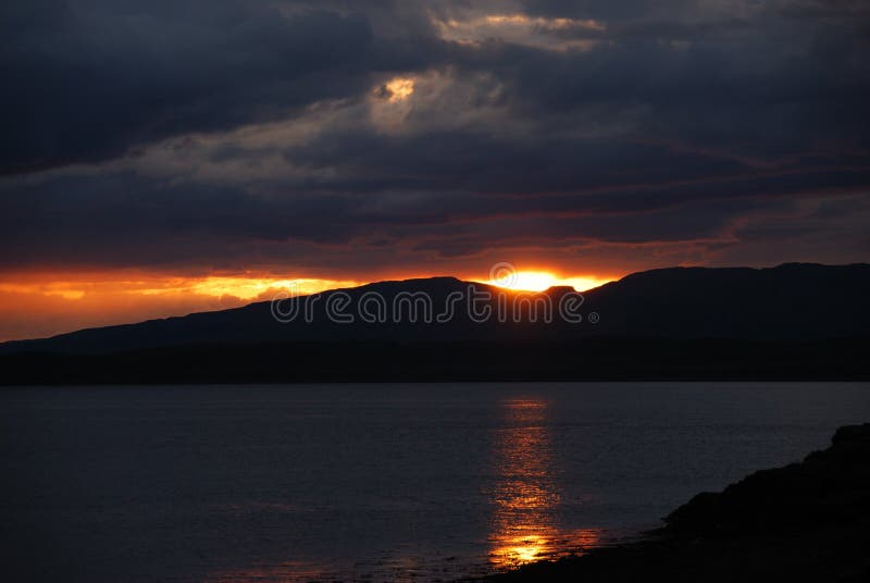 Scotland s sunset stock photo. Image of colours, scotland - 10544774