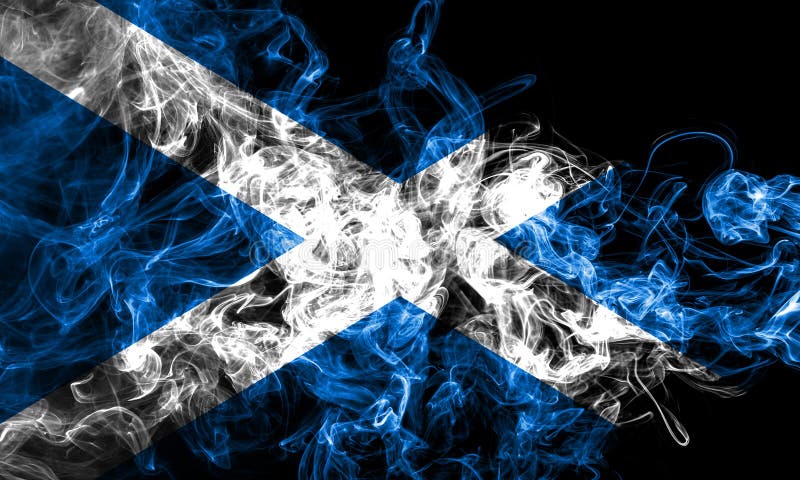 Scotland Smoke Flag National Smoke Flag Stock Illustration ...