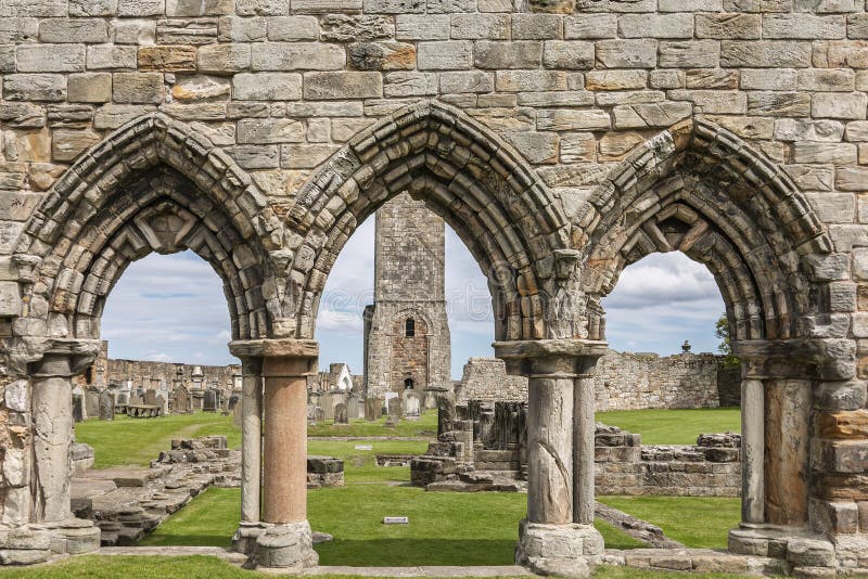 Scotland - St Andrews - Cathedral Arches - Frame of the Historic ...
