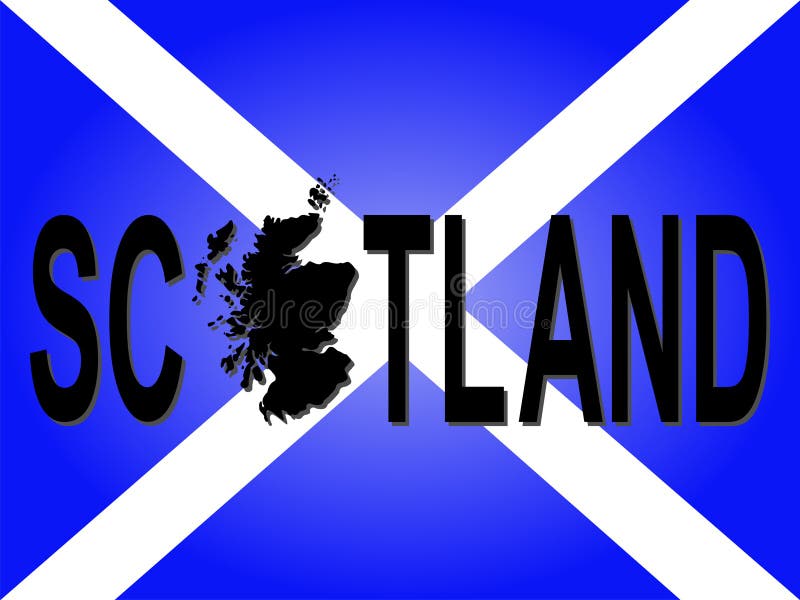 Scotland text with map stock vector. Illustration of geography - 3876008