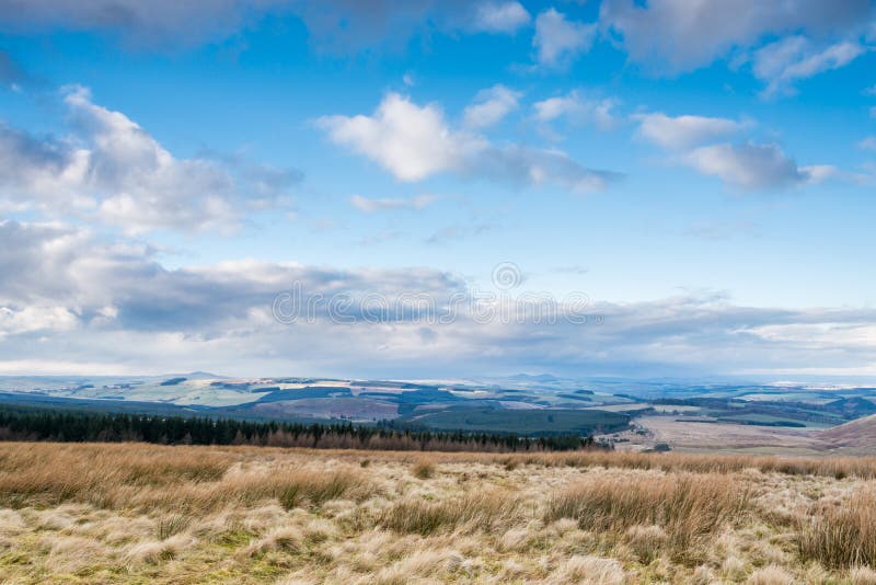 Scotland Viewed from Carter Bar Stock Image - Image of english ...
