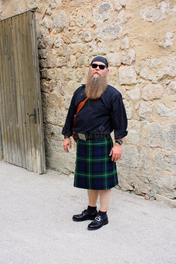 Scots man with beard stock image. Image of sunglasses - 70911203