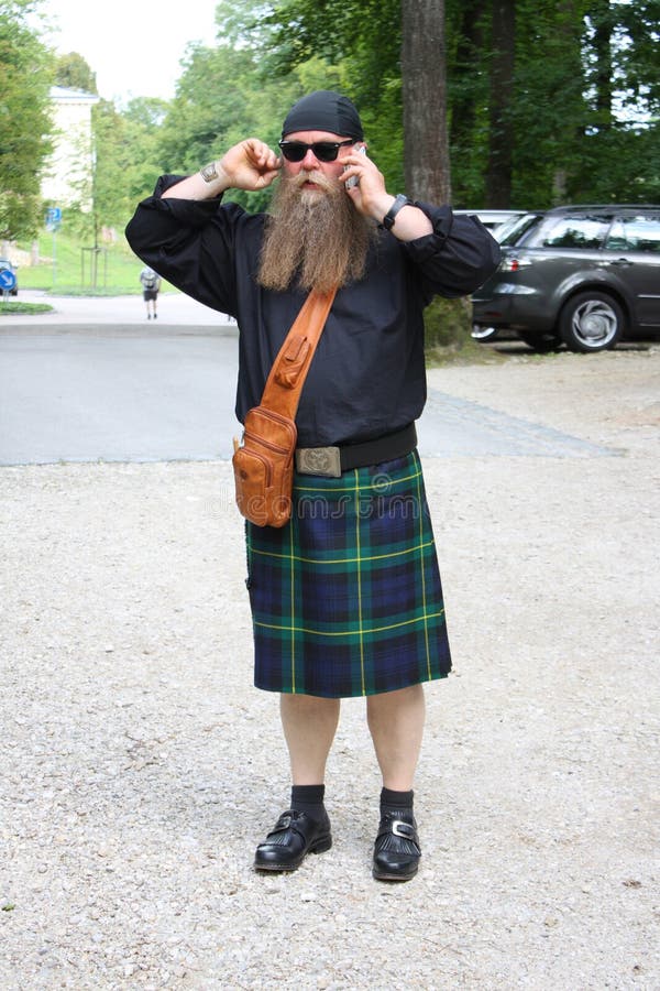 Scots man with beard stock image. Image of long, male - 70911895