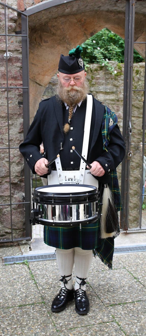 Scots man with beard stock photo. Image of feather, scot - 70915842