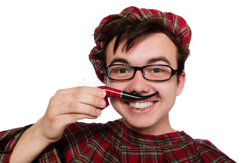 Scotsman with smoking pipe stock image. Image of formal - 40887575