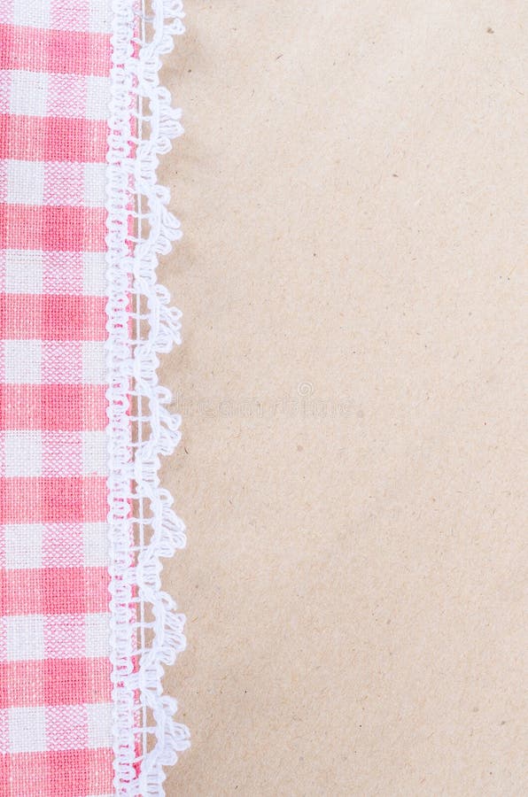 Scott Fabric. Beautiful Plaid Pattern on Wood Texture. Stock Photo ...