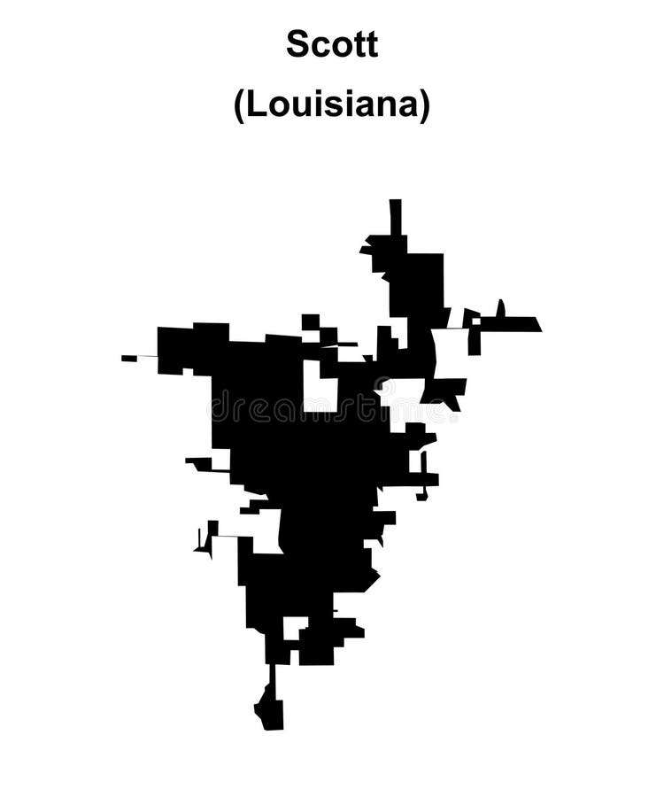Scott outline map stock vector. Illustration of city - 387345123