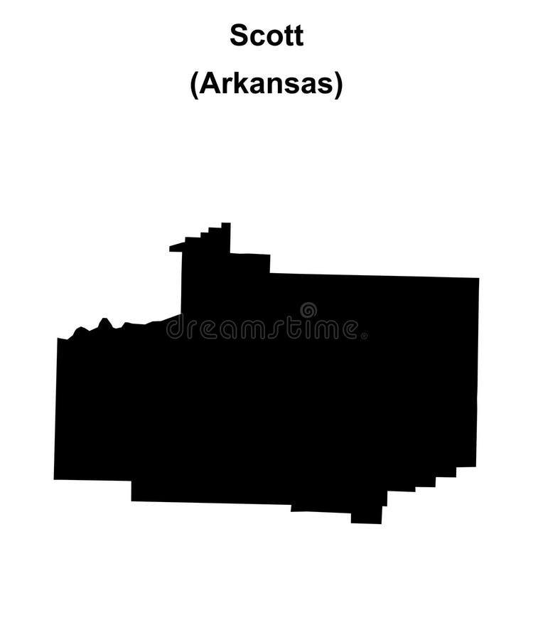 Scott outline map stock vector. Illustration of tourism - 357883374